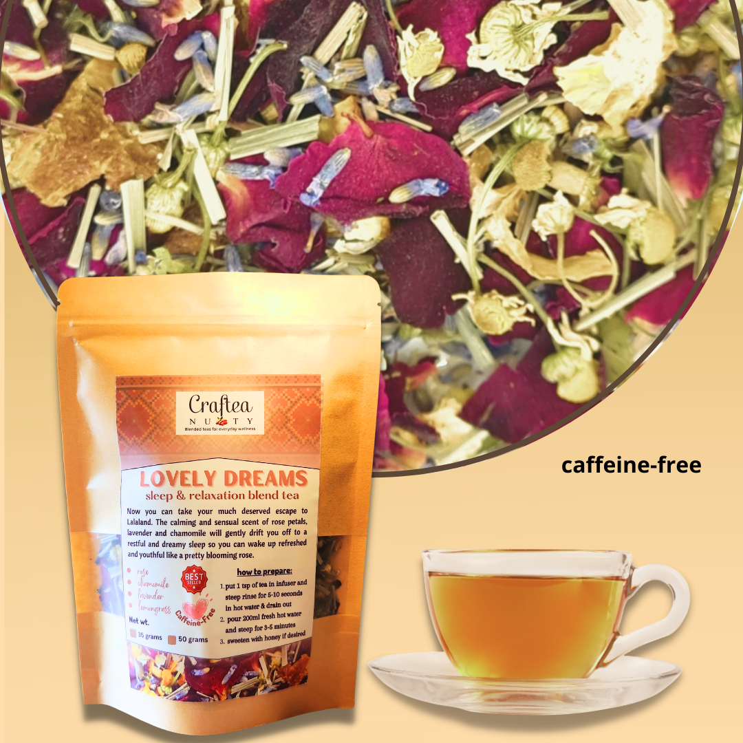 tea blend Lovely Dreams Rose, Lavender, Chamomile sleep and relax tea ...