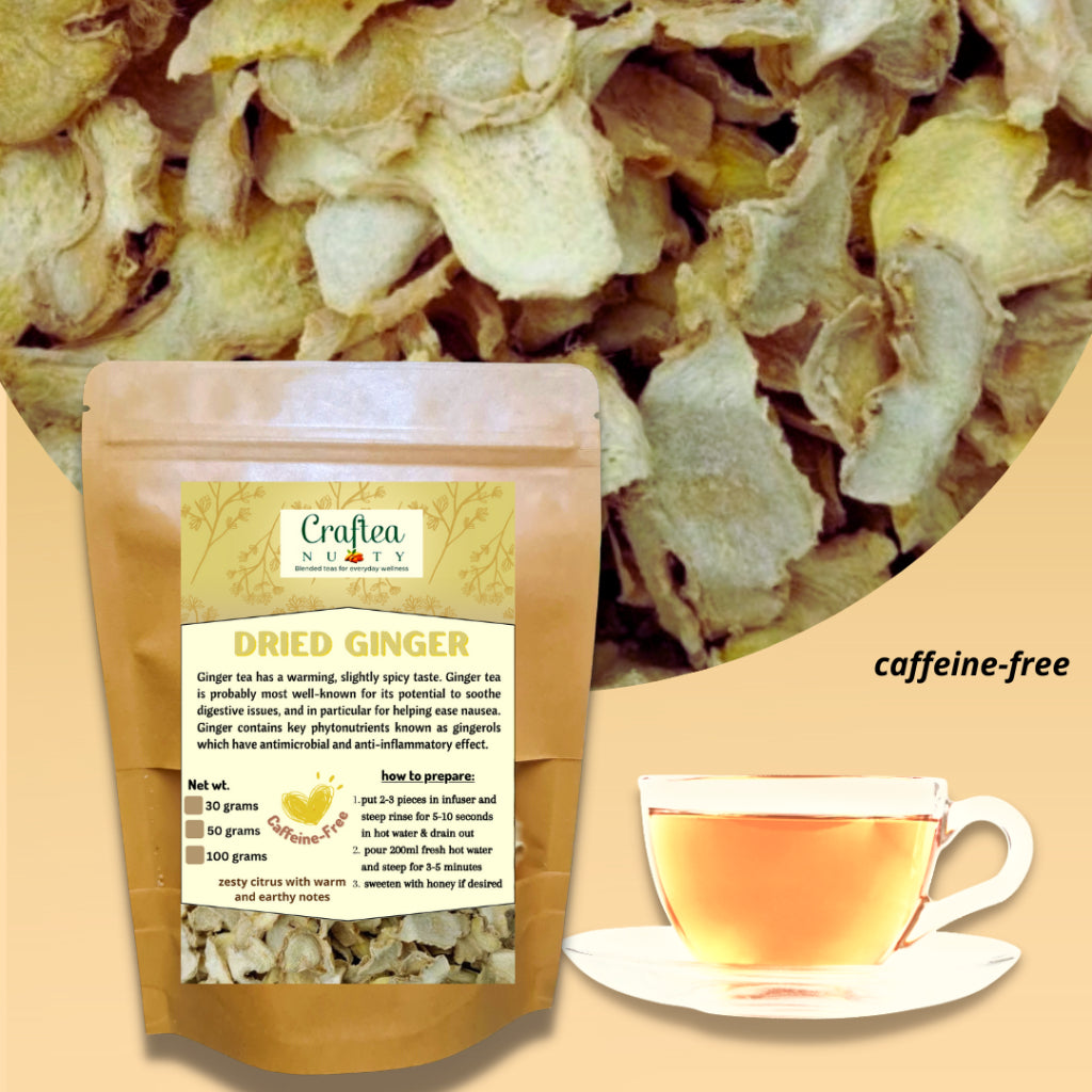 Dried Ginger Tea Caffeine Free with Teabags 30 grams 50 grams 100 gram ...